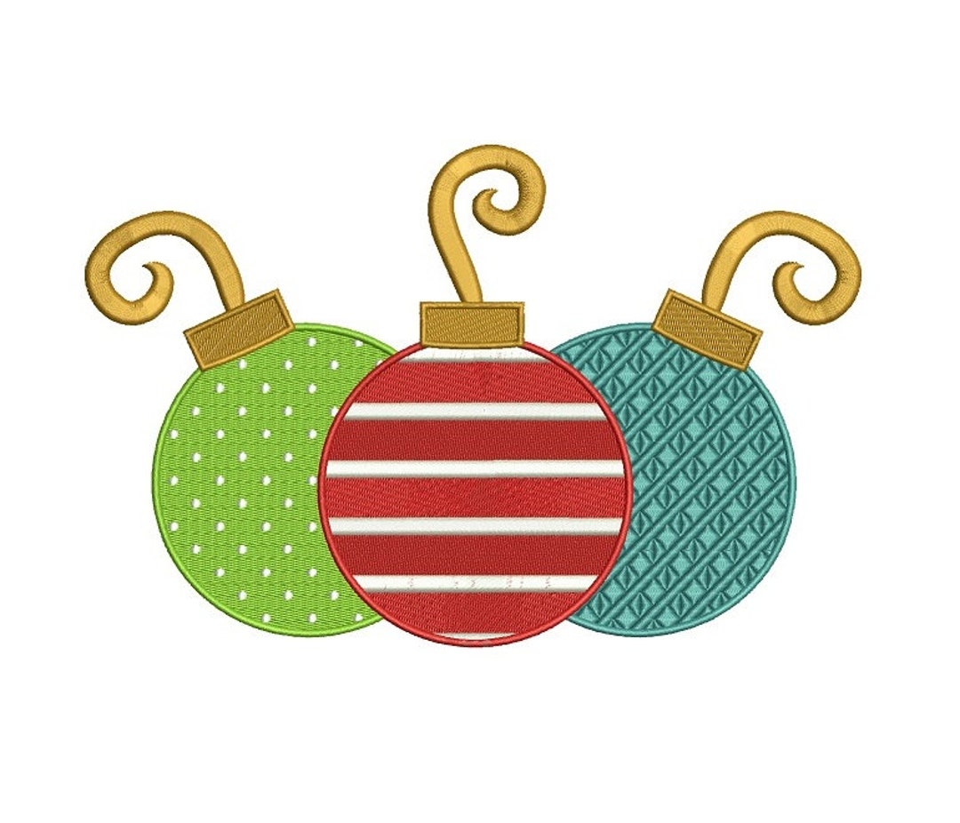 Three Christmas Bells Filled Embroidery Digitized Design Pattern ...