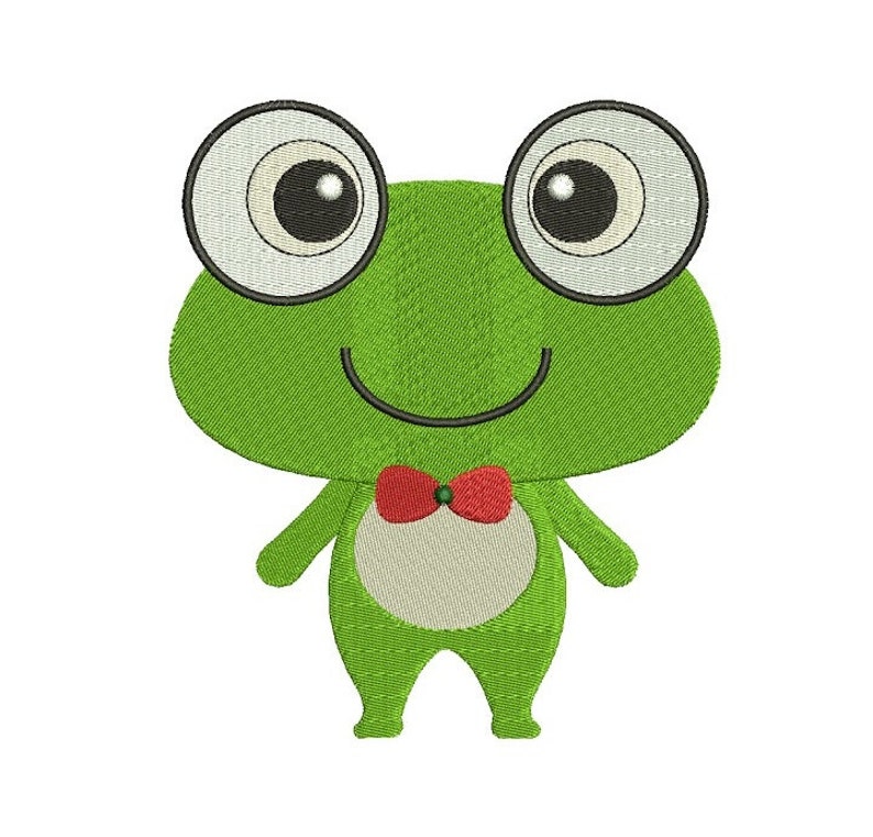 Cute Frog Machine Embroidery Digitized Design Filled Pattern - Etsy