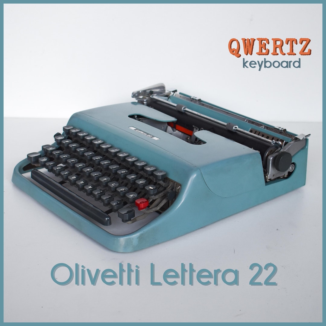 Professionally Serviced - 1950's Light Blue Olivetti Lettera 22 ...