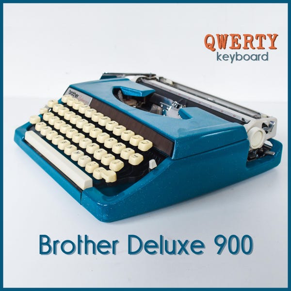 Blue Typewriter - Etsy