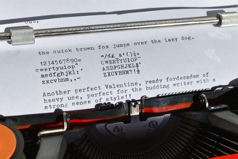 PERFECTLY WORKING Typewriter - Red Olivetti Valentine S ...