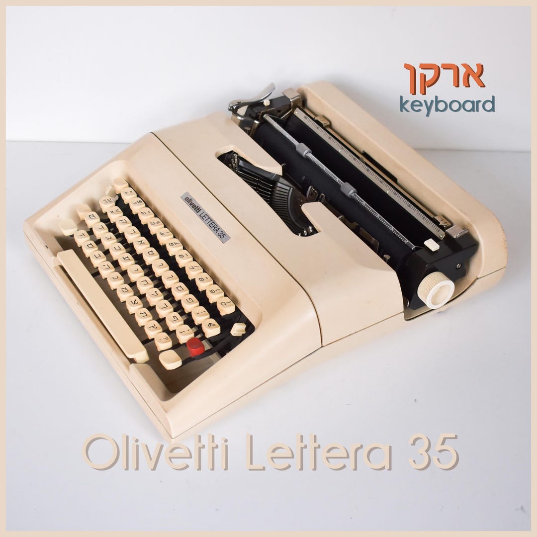 SUPER HEBREW Keyboard - Professionally Serviced - Olivetti Lettera 35 ...