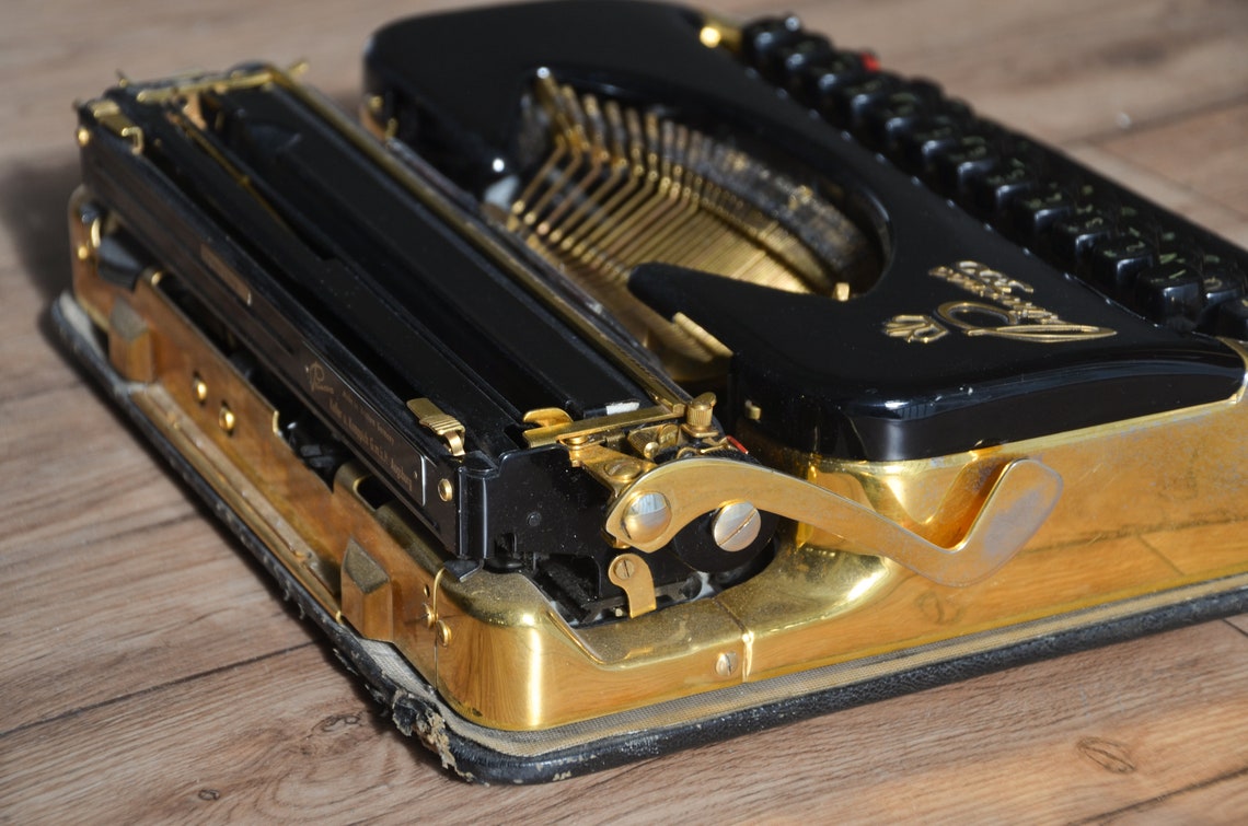 GOLD PLATED Typewriter - Working Princess 300 - Professionally Serviced ...
