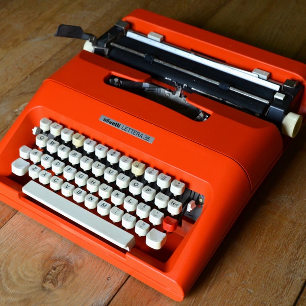 Orange Typewriter - Etsy