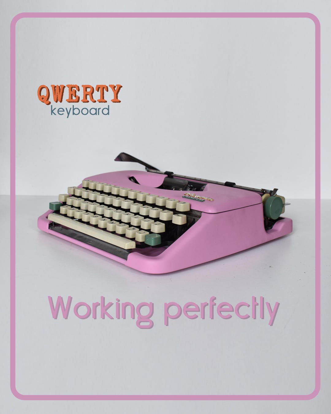 1-3 Day Delivery - Light Pink Olympia Splendid 33 Typewriter ...