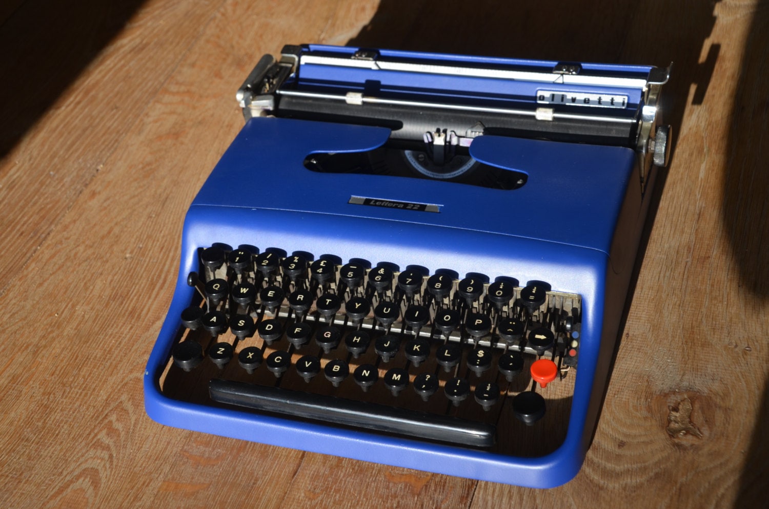 CUSTOM MADE Typewriter 1950's Royal Blue Olivetti | Etsy