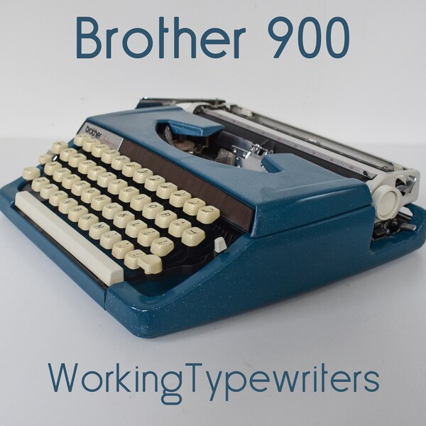 Blue Typewriter - Etsy