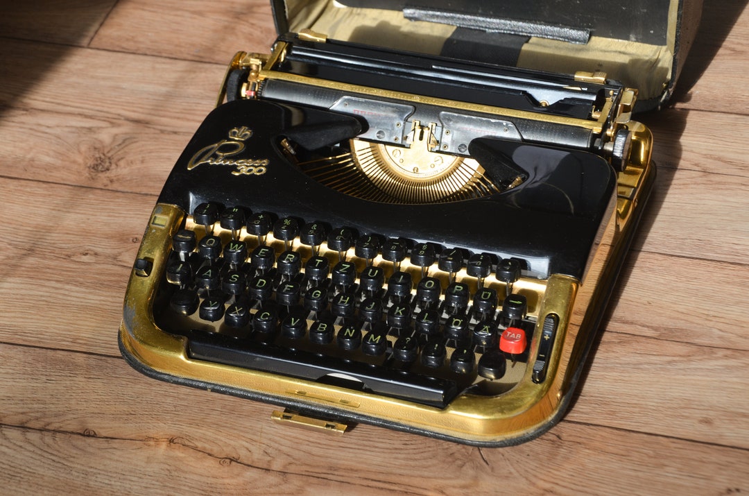 GOLD PLATED Typewriter - Working Princess 300 - Professionally Serviced ...
