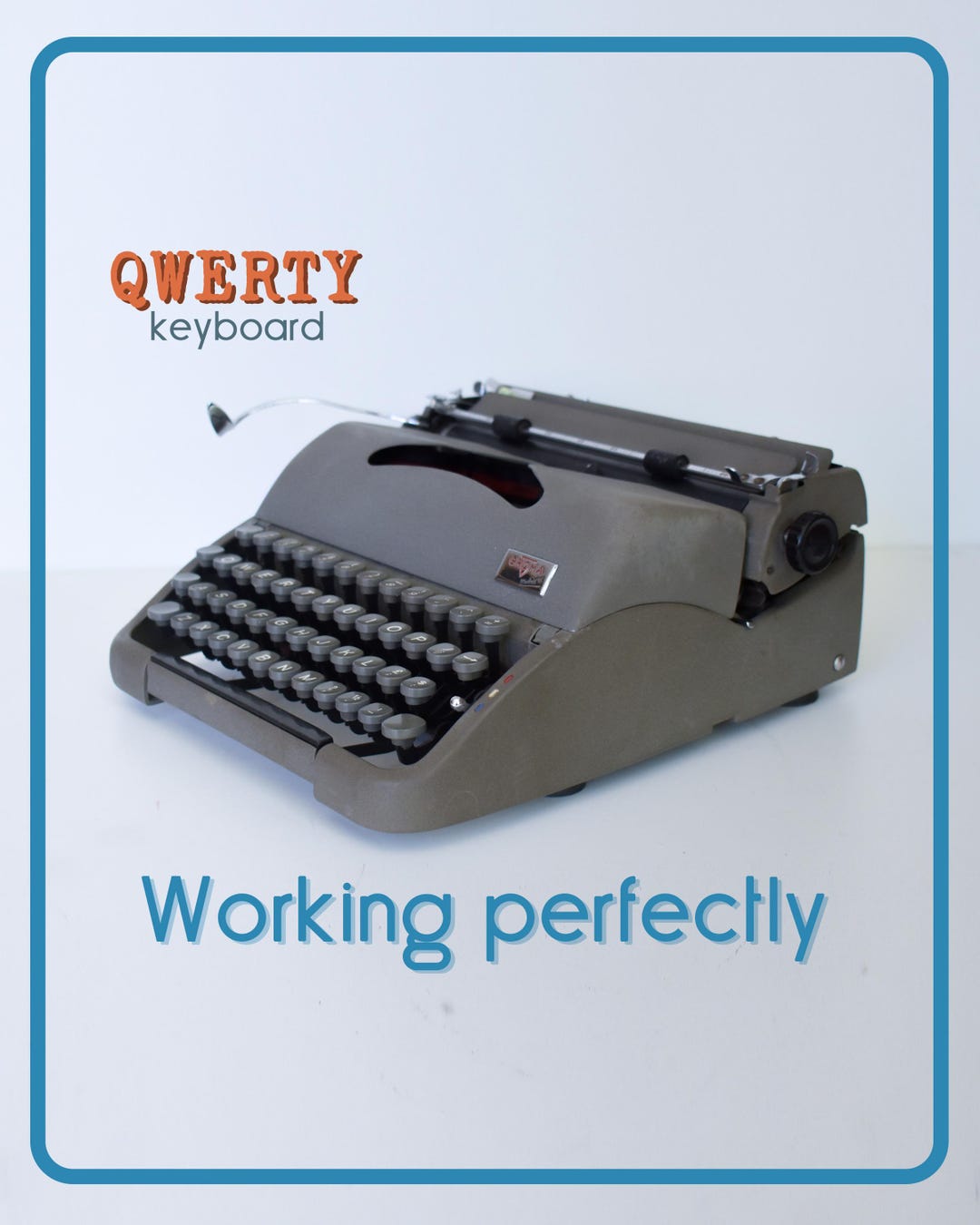 PERFECTLY WORKING Typewriter - Dark Grey Groma Model N - Professionally ...