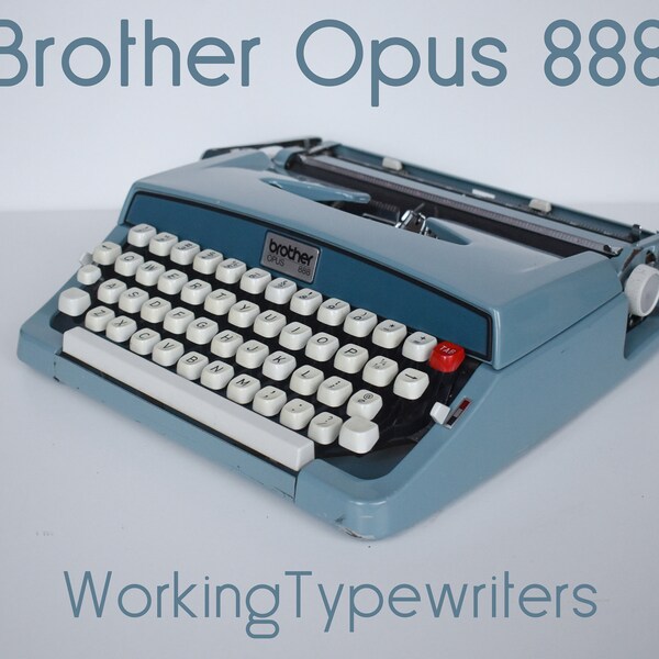 Blue Typewriter - Etsy