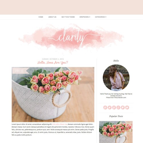 Responsive Premade Blogger Template Clean Blog Design - Etsy