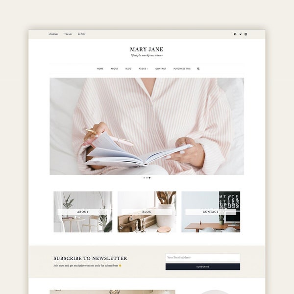 Ophelia Responsive Blogger Template, Modern Premium Blogger Theme ...