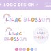 Lilac Color Editable Logo Aesthetic Logo Design - Boutique Shop Logo ...
