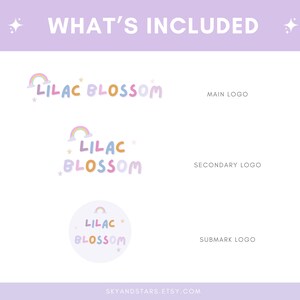 Lilac Color Editable Logo Aesthetic Logo Design - Boutique Shop Logo ...