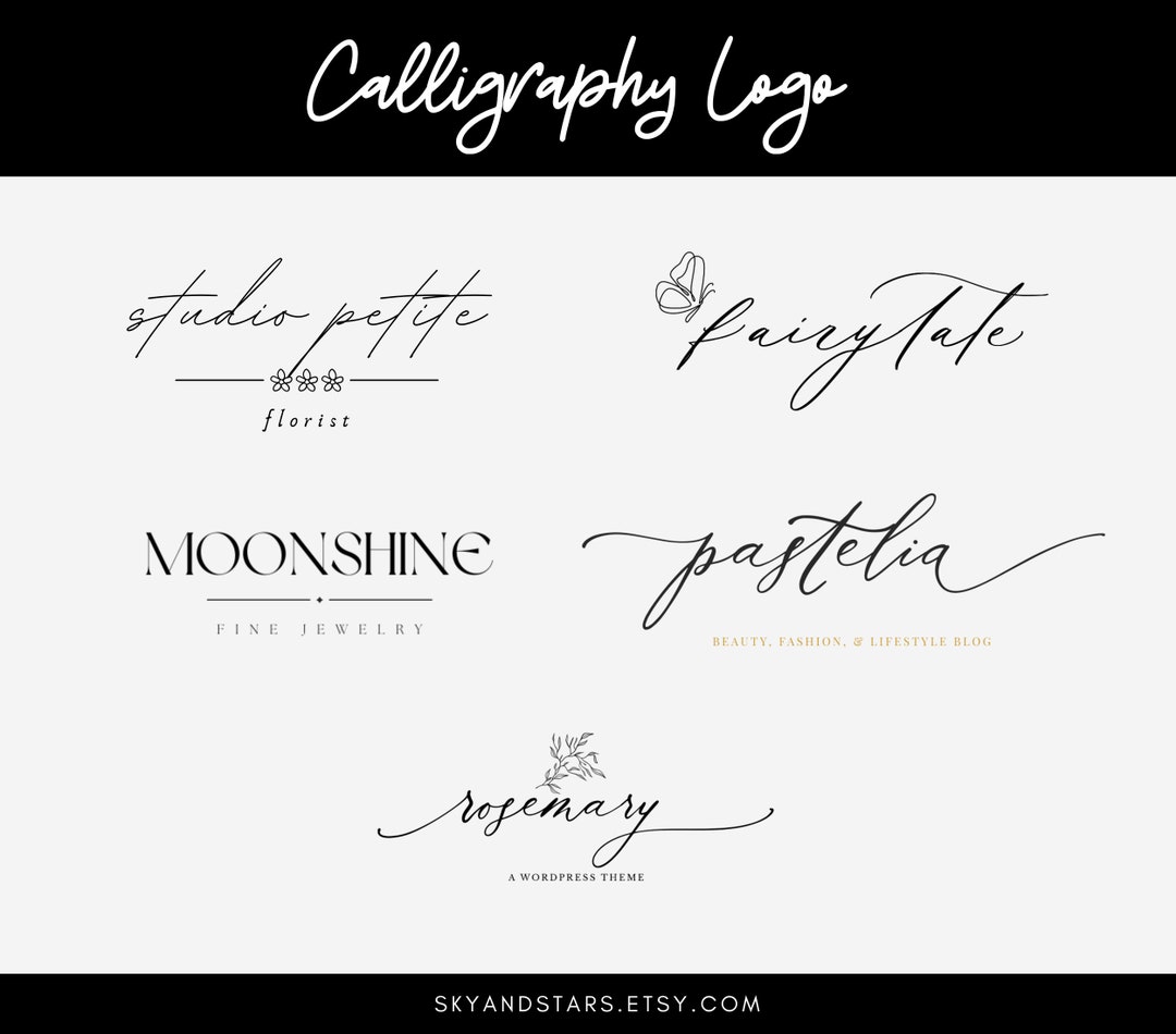 Calligraphy Logo Design, Website Header Design, Blog Title Design ...
