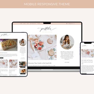 Pink Feminine Wordpress Theme - Pastel Pink Wordpress Template ...