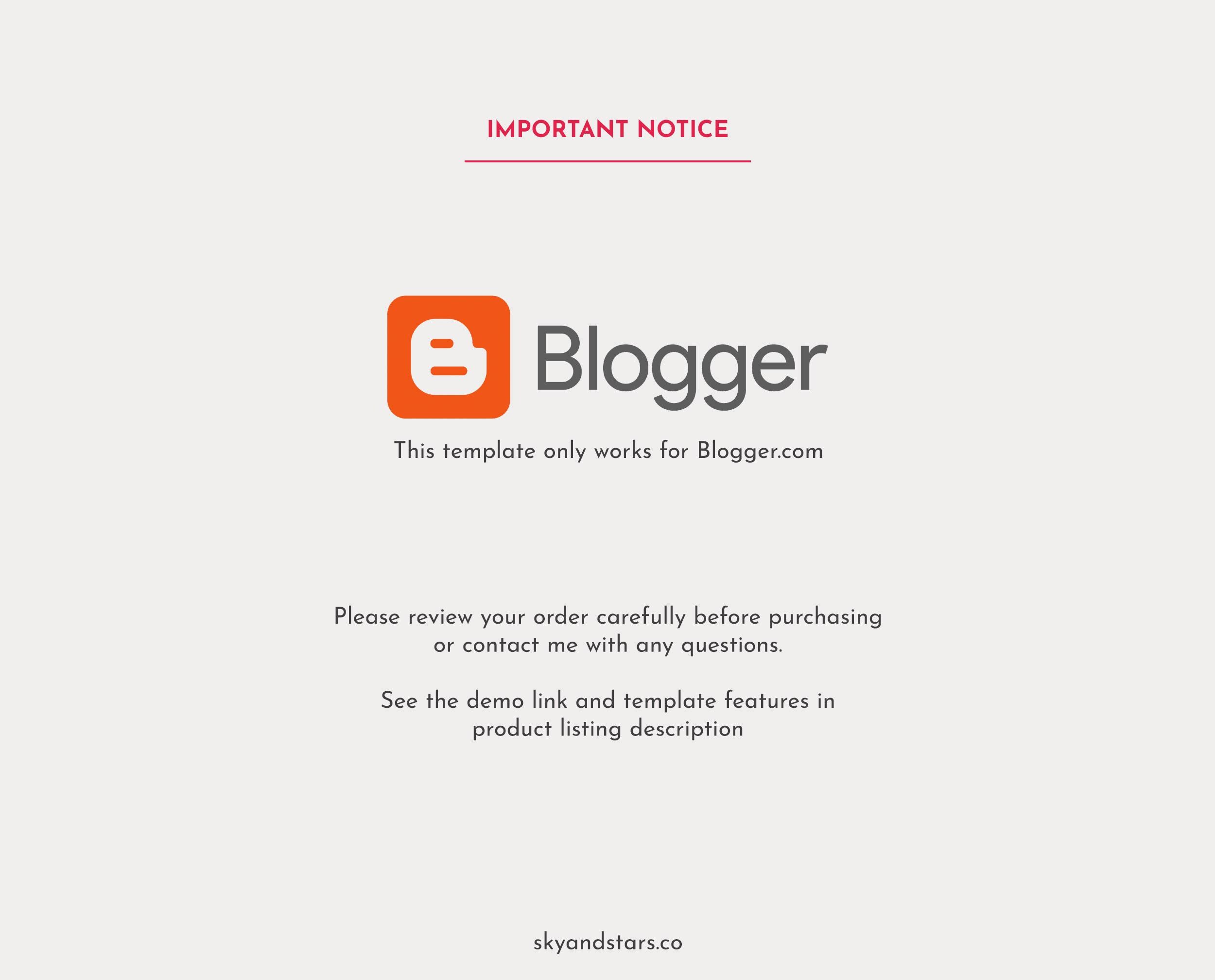 Premade Blogger Template - Minimalist Blog Grid Layout for Blogspot ...