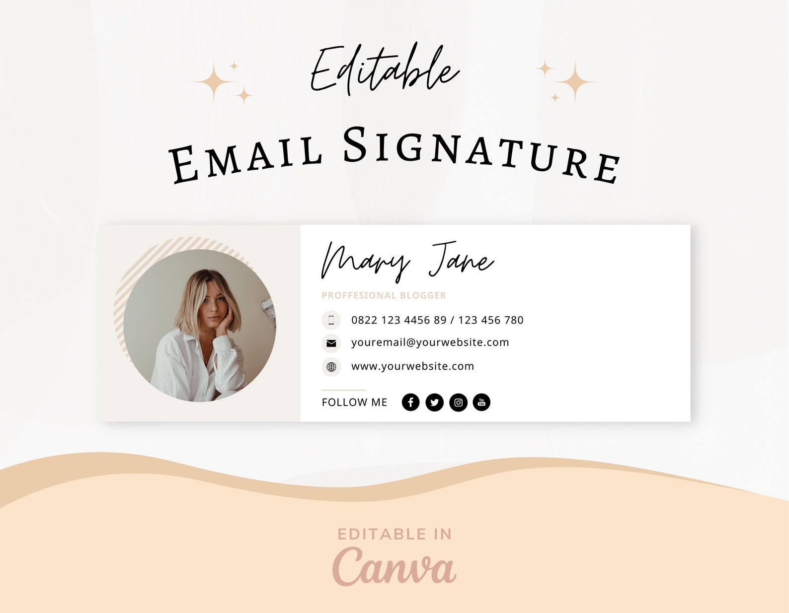 Email Signature Template Photographer Marketing Tool Realtor - Etsy