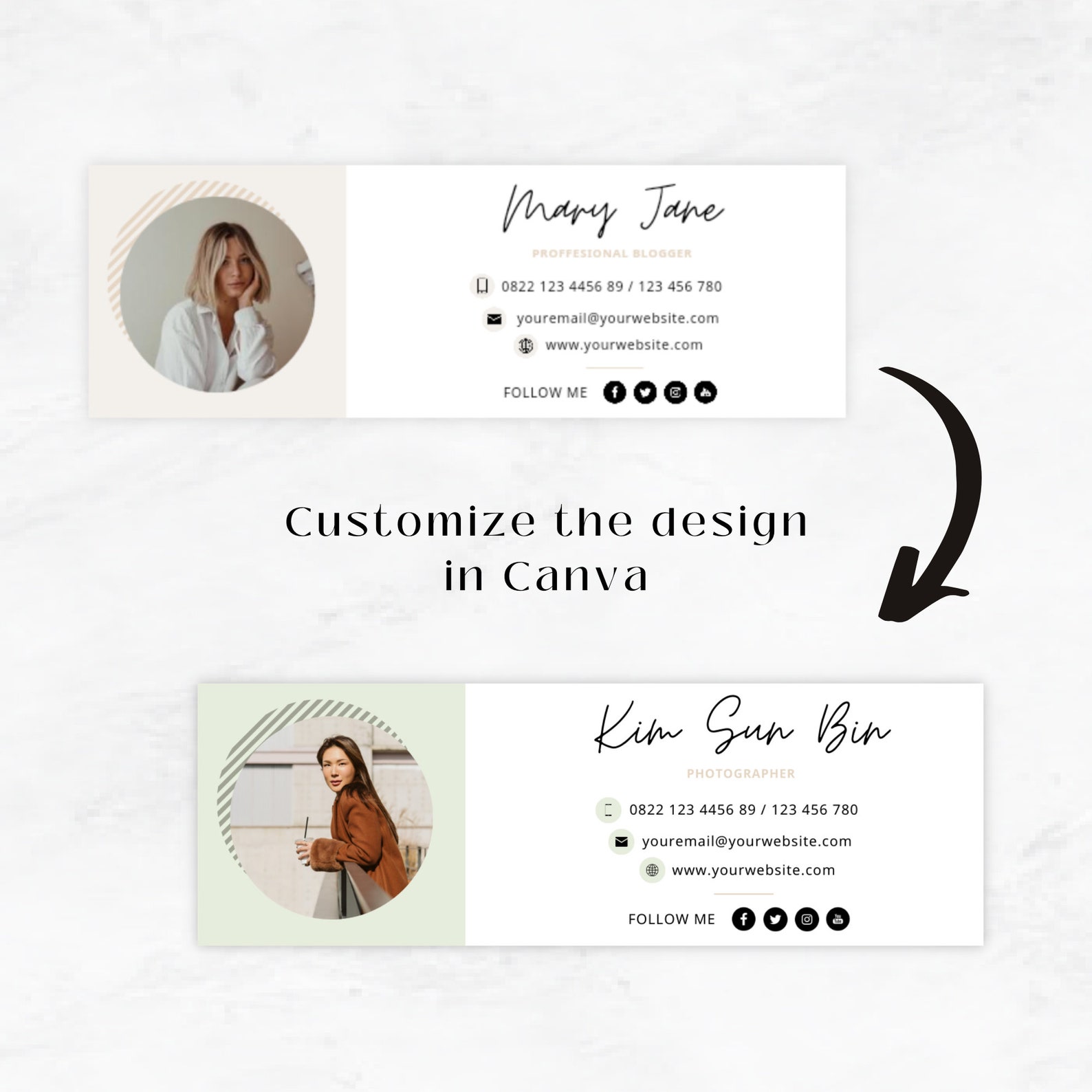 Email Signature Template Photographer Marketing Tool Realtor - Etsy