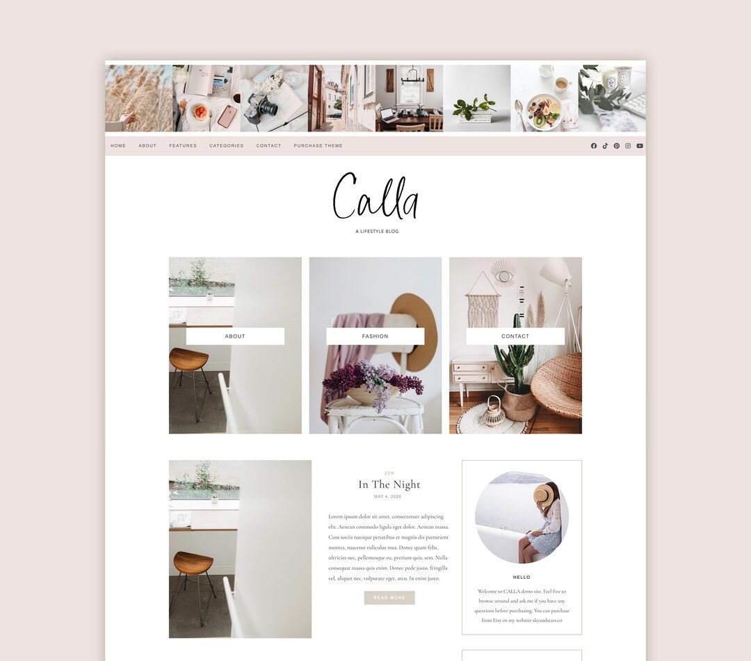 Pastel Feminine Wordpress Theme - Pink Wordpress Template - Genesis ...