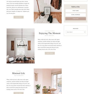 Pastel Feminine Wordpress Theme - Pink Wordpress Template - Genesis ...