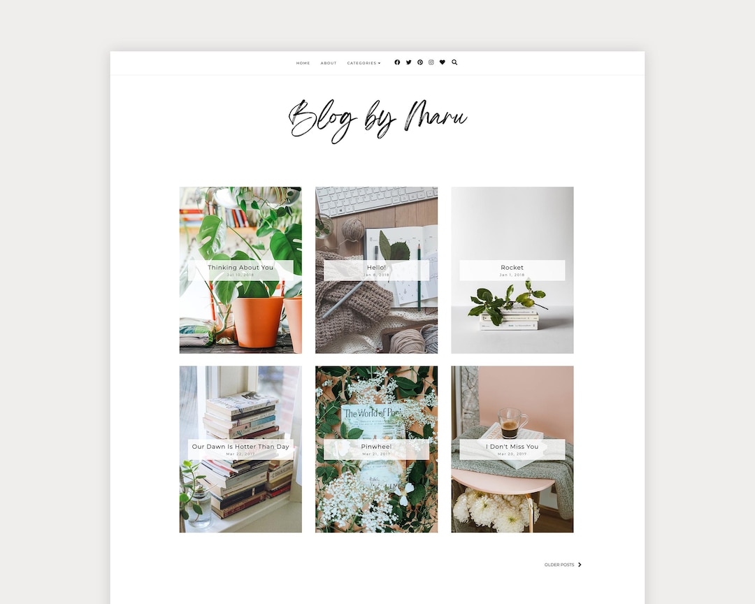 Magazine Blogger Blogspot Template - Grid Blogger Template - Responsive ...