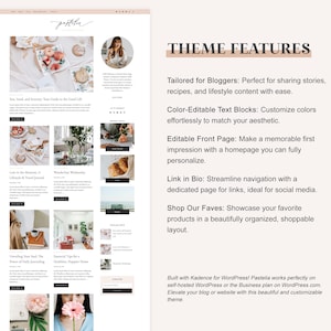 Pink Feminine Wordpress Theme - Pastel Pink Wordpress Template ...