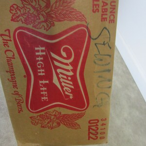 Vintage Miller High Life Cardboard Beer Shipping Box Retro Brewery ...