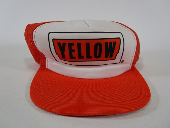 Vintage Yellow Trucks Orange Snap Back Truckers Cap | Etsy