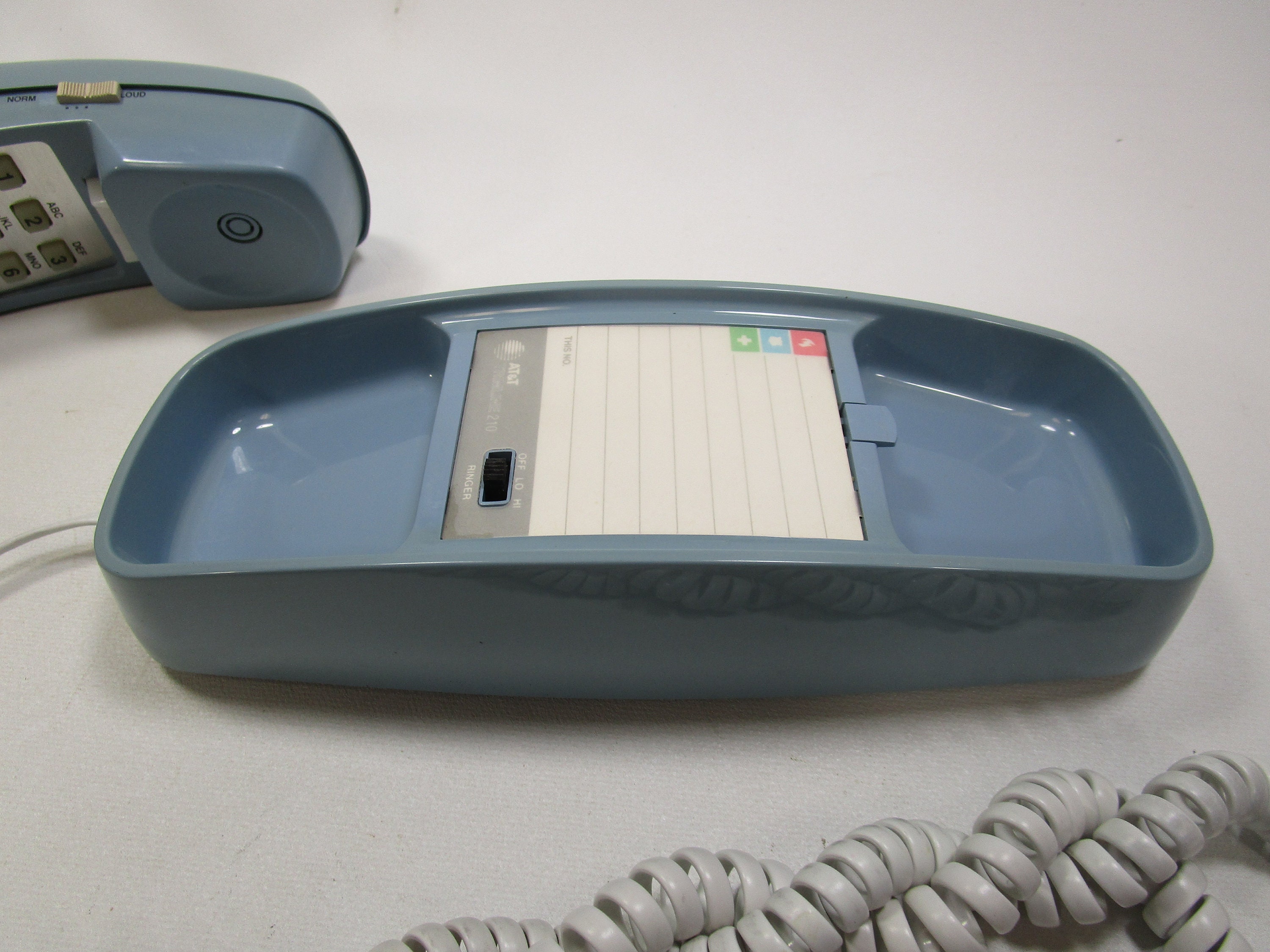 Vintage baby blue push button telephone AT&T | Etsy