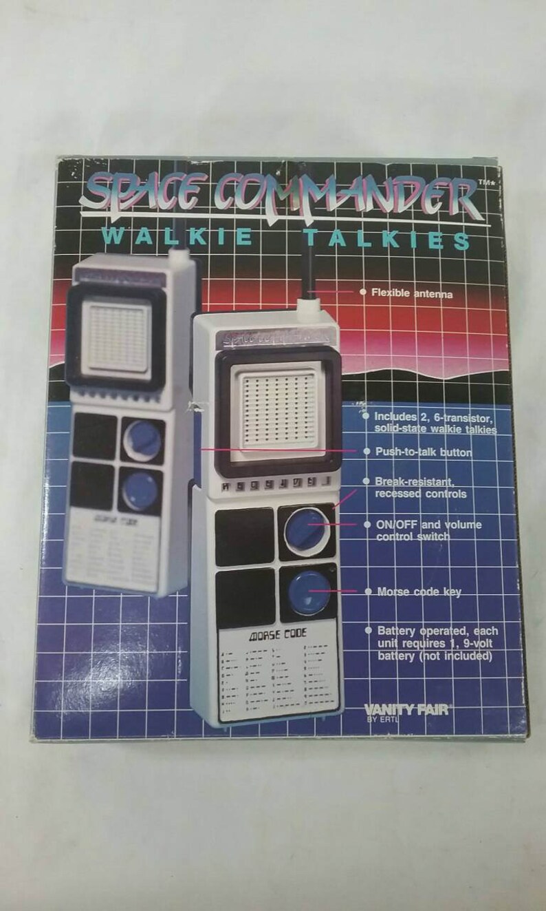 Vintage Space Commander Walkie Talkies New in the Box White | Etsy