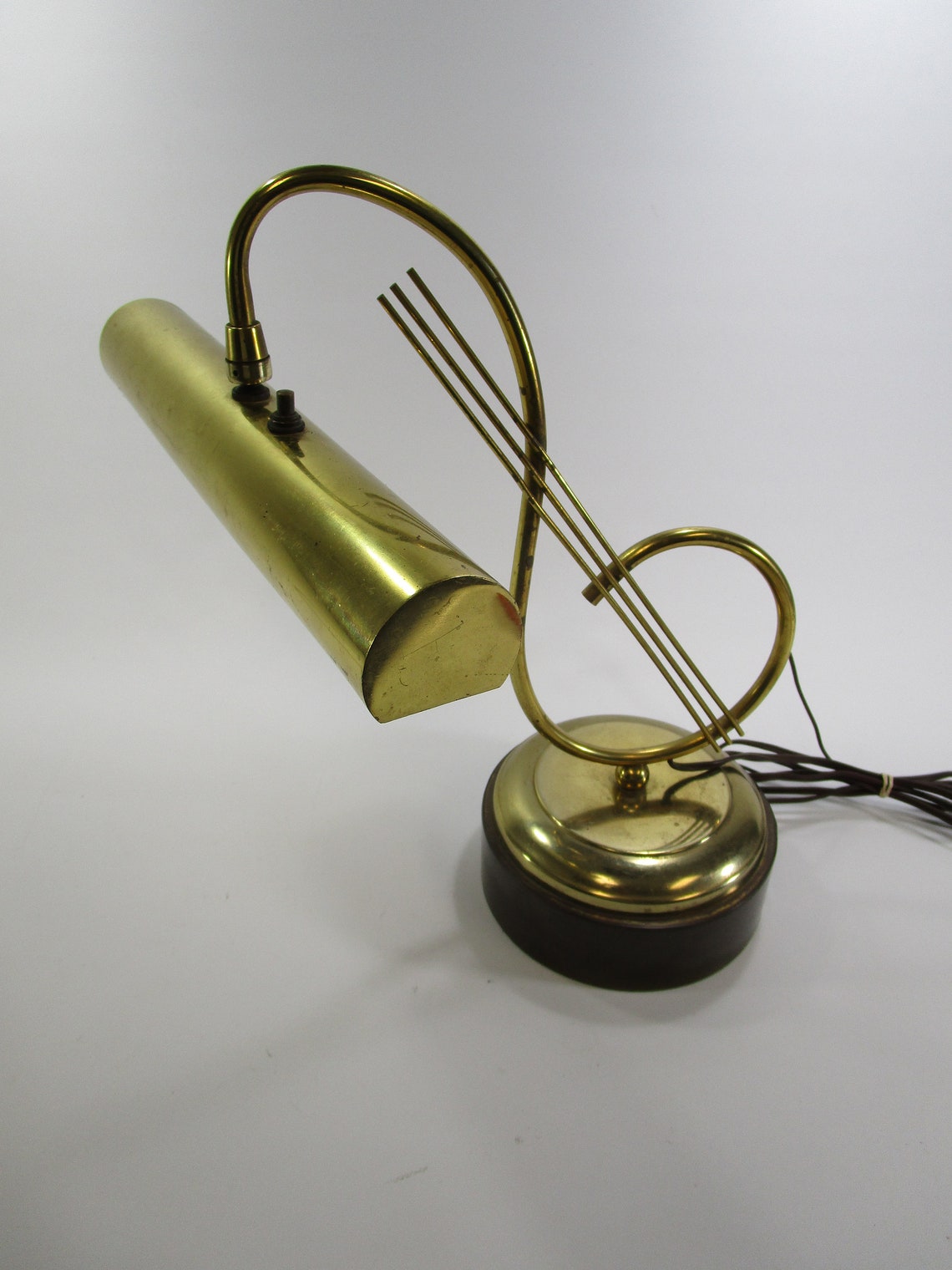 Vintage Gold Brass Musical Note Desk Lamp | Etsy