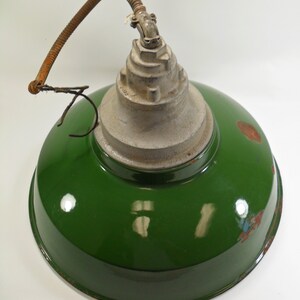 Green Porcelain Gas Service Station Light Shade Fixture Explosion Proof ...