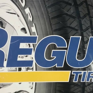 Vintage Regul Tires Tin Sign Metal Car Auto Shop Advertising - Etsy