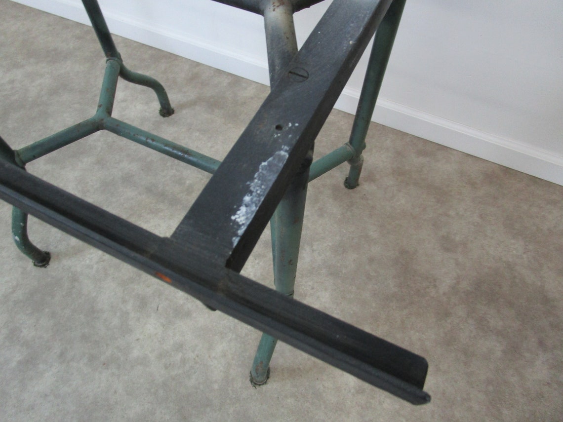 Vintage Industrial Metal Work Stand Table Machine Base | Etsy