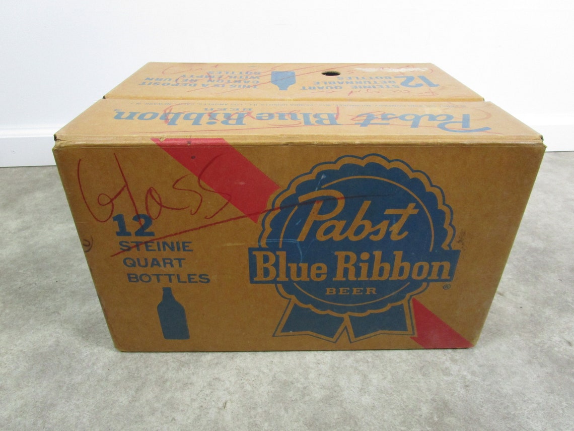 Vintage Pabst Blue Ribbon Carton/box - Etsy