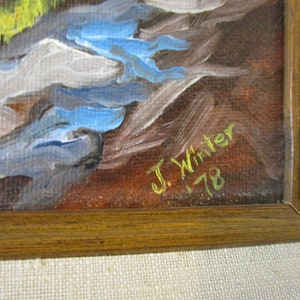 Vintage Mountains and River and Landscape Oil Painting J Winter 1978 - Etsy