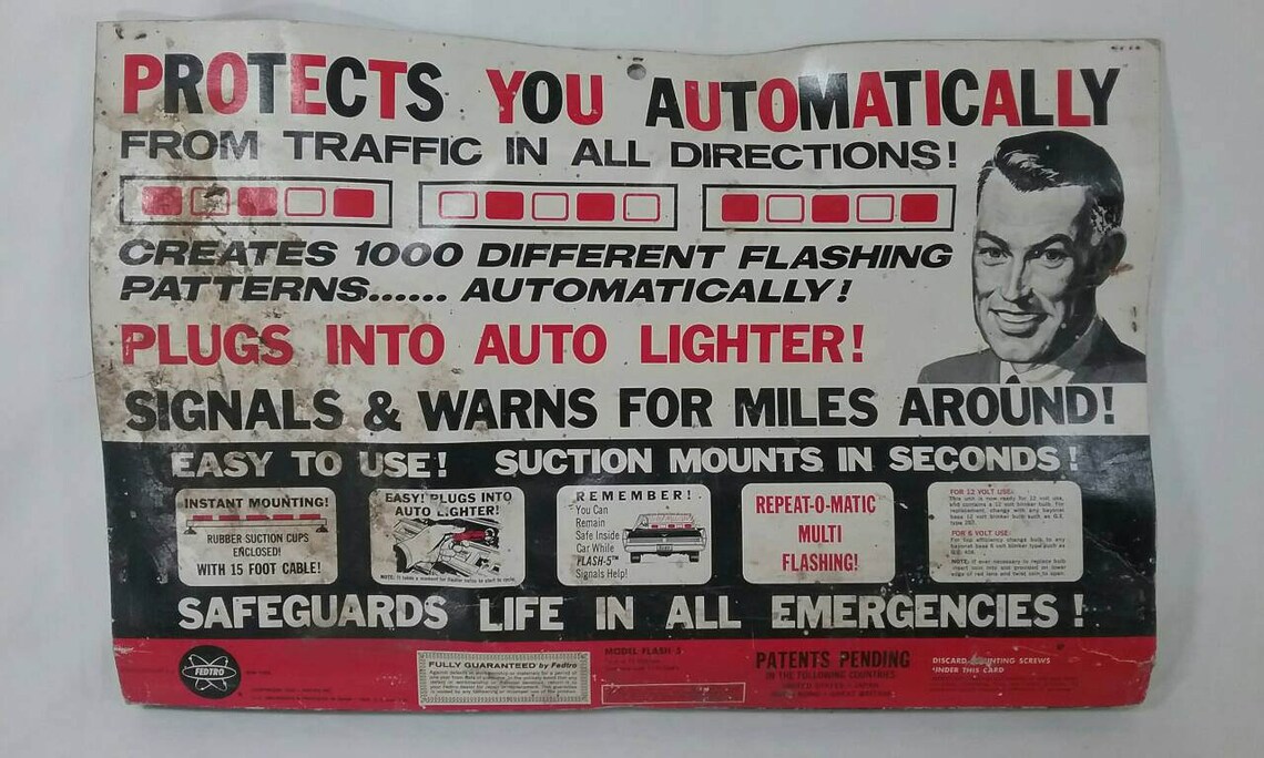 Vintage Fedtro Rapid Fire Emergency Flasher for the Car | Etsy