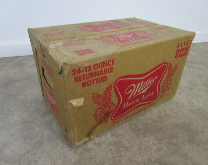 Vintage Miller High Life Cardboard Beer Shipping Box Retro Brewery ...