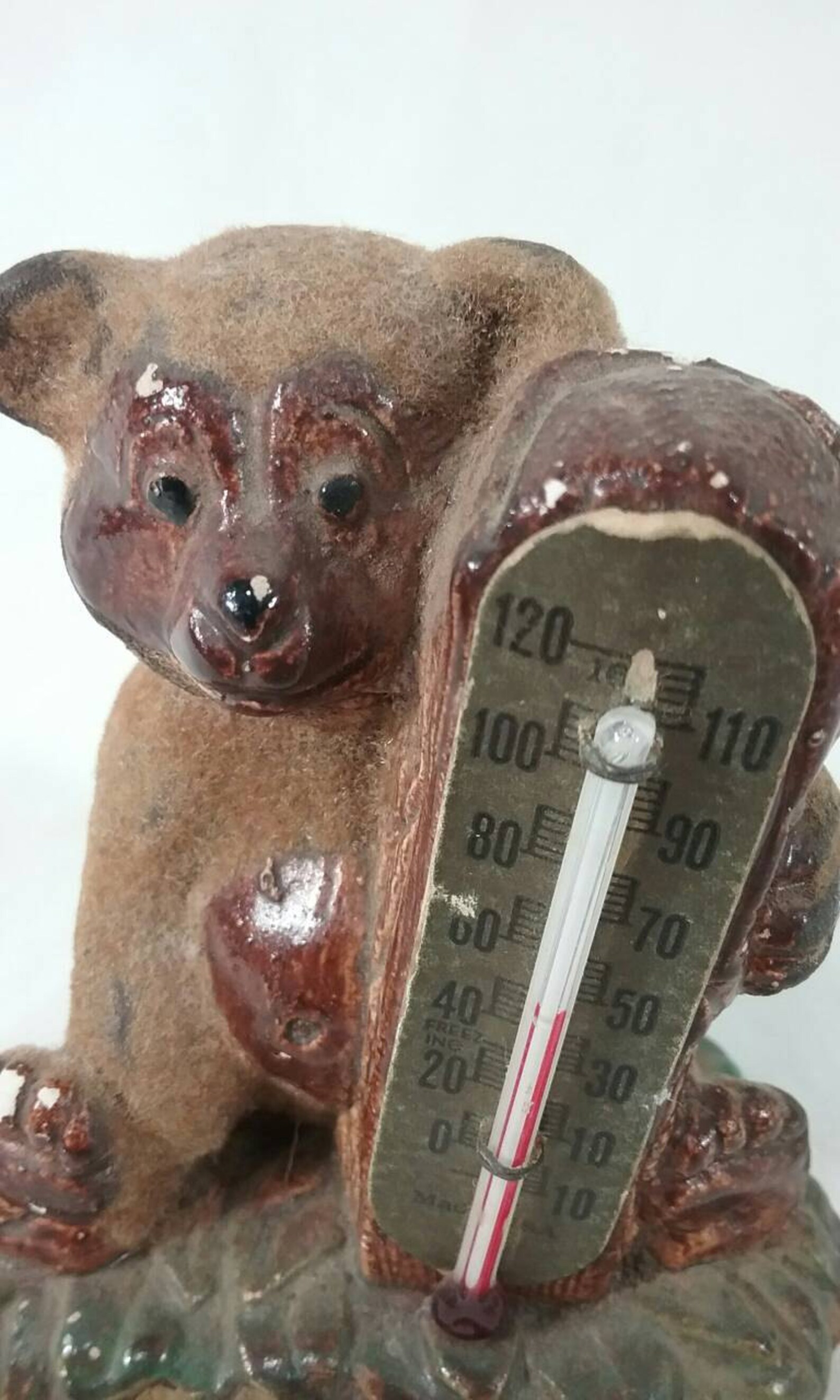 Vintage Yellowstone National Park Fuzzy Bear Statue - Etsy