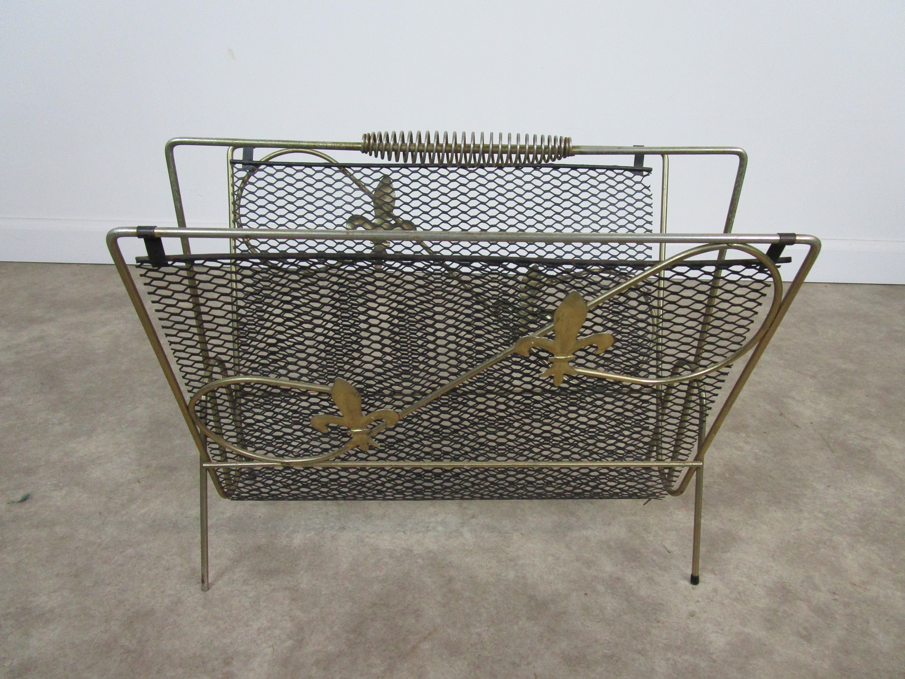 Mid Century Wire Magazine Rack | Etsy
