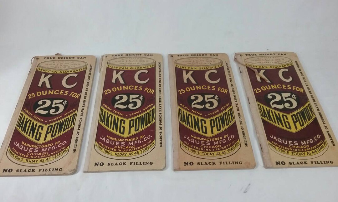 4 vintage KC baking powder can advertising recipie notebooks unused ...