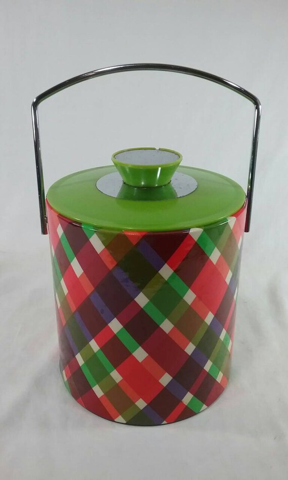 Retro Rainbow Ice Bucket Vintage Colorful | Etsy