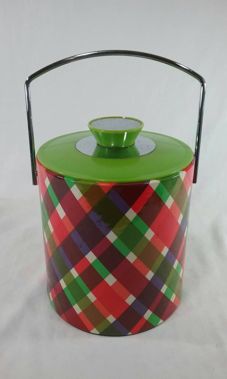 Retro rainbow ice bucket vintage colorful | Etsy