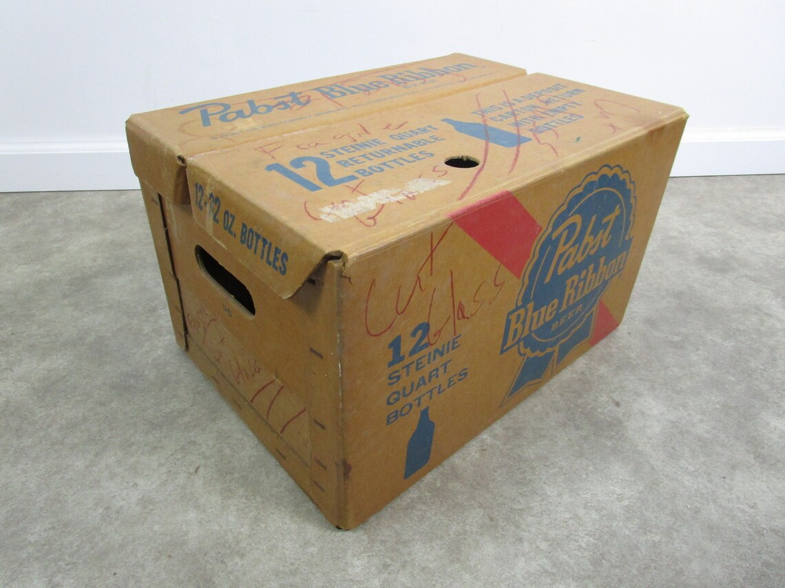 Vintage Pabst Blue Ribbon Carton/box - Etsy