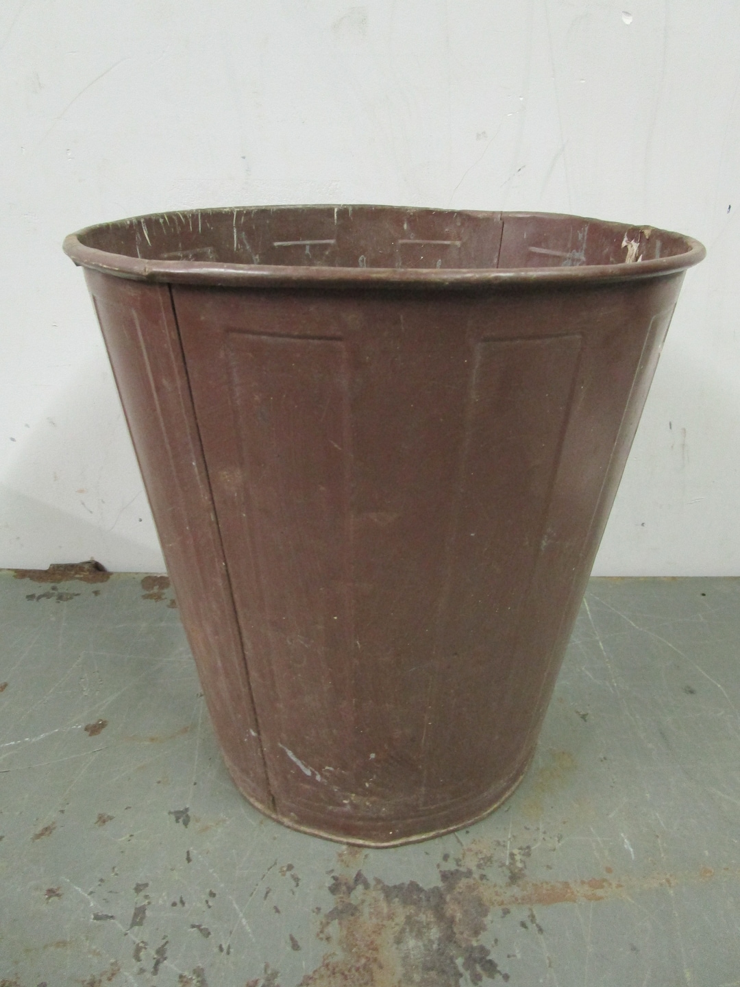 Vintage Metal Trash Can - Etsy