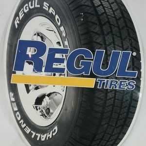 Vintage Regul Tires Tin Sign Metal Car Auto Shop Advertising - Etsy