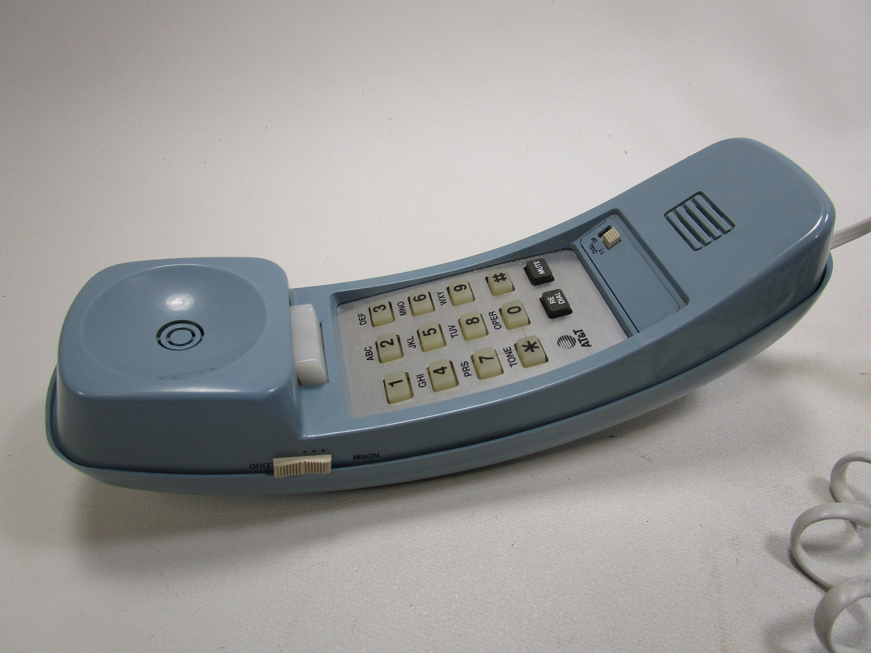 Vintage baby blue push button telephone AT&T | Etsy