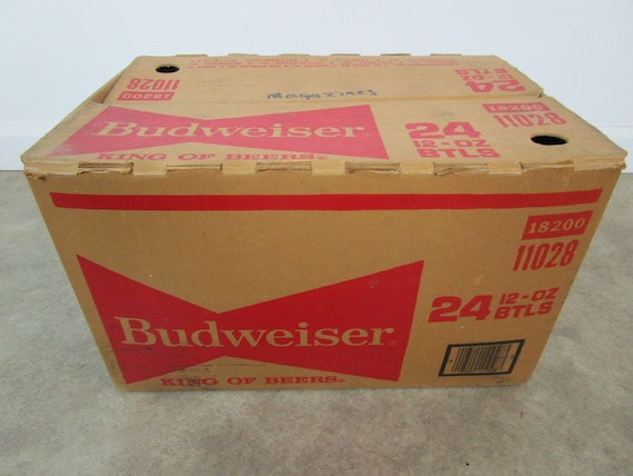 Vintage Budweiser Cardboard Beer Shipping Box Retro Brewery | Etsy