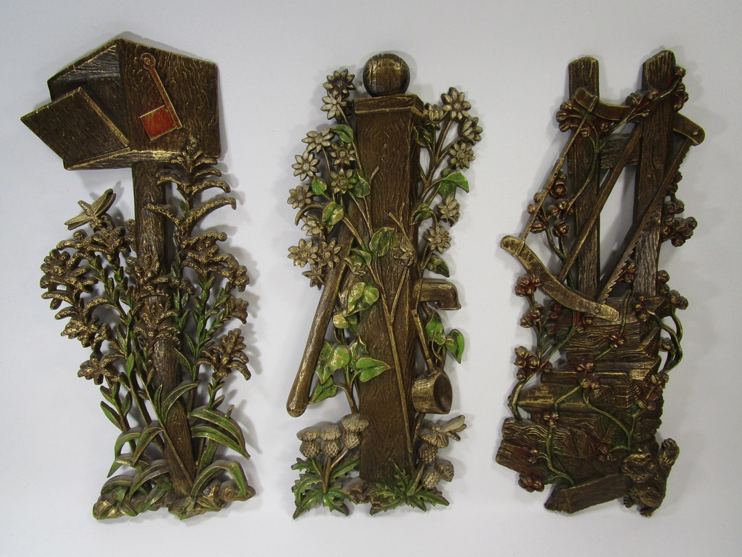 Vintage Set of 3 Burwood Farm Wall Hangings Mid Century 1972 - Etsy